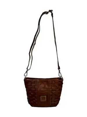 CAMPOMAGGI Beth Woven Leather Cross-body Bag - Brown
