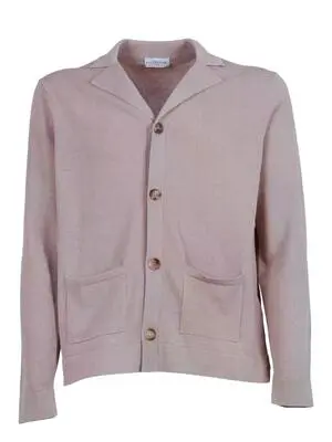 BALLANTYNE Button-up Patch-pocket Cardigan - Neutrals