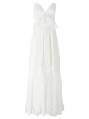 Raquel Diniz Lory Lace-trimmed Dress - White
