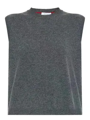 FERRAGAMO Knitted Sleeveless Vest - Grey