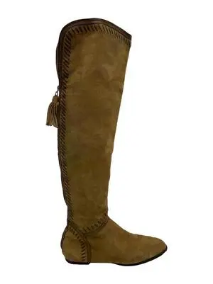 JIMMY CHOO Tassel Accent Knee-high Boots - Brown