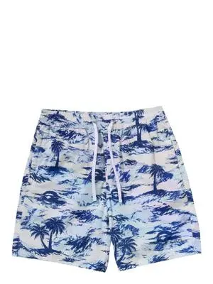 A BATHING APE Palm Tree Camo-print Shorts - White