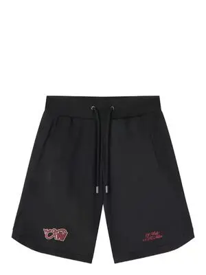 Off-White X Ac Milan Logo-print Shorts - Black