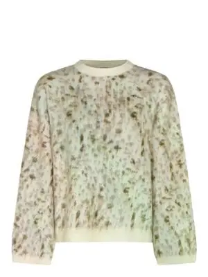 Brunello Cucinelli Leopard-print Mohair-blend Sweater - Neutrals