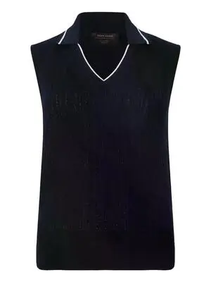 GRAN SASSO Cable-Knit Sleeveless Sweater
