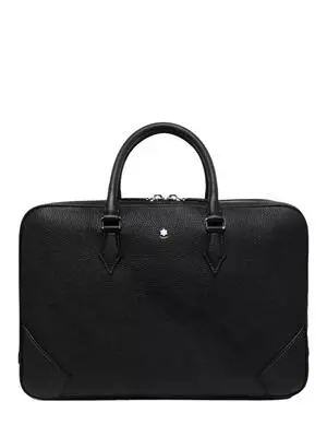 Montblanc Grained Leather Briefcase - Black