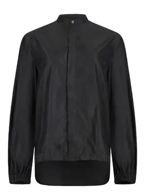 DOUUOD Band-collar High-low Shirt - Grey