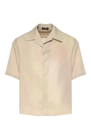 GIULIANO GALIANO Short-sleeve Camp-collar Shirt - Neutrals