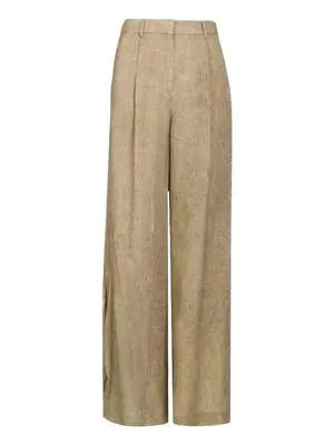 HUI HUI Wide-leg Trousers - Neutrals