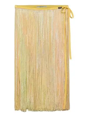 Prada Sequin Fringe Skirt - Yellow