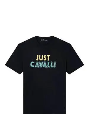 Just Cavalli Logo-print Cotton T-shirt - Black