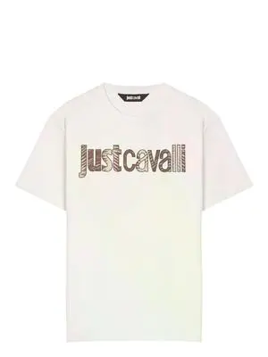 Just Cavalli Logo-print T-shirt - Neutrals