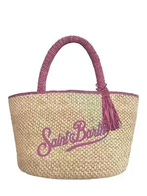 MC2 SAINT BARTH Logo-embroidered Tote Bag - Neutrals