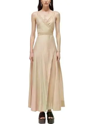 BLUGIRL Lace-trim Wrap Dress - Neutrals