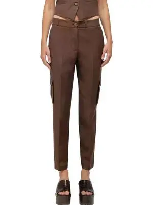BLUGIRL Pressed-Crease Cargo Trousers