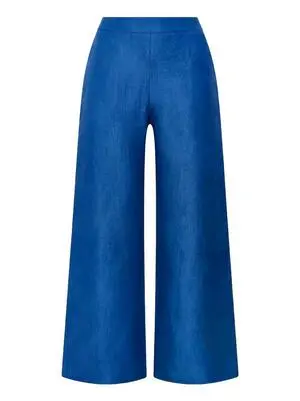 Malìparmi Floral-jacquard Trousers - Blue