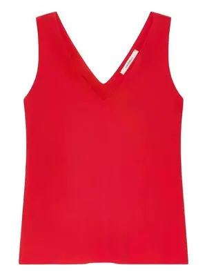 Malìparmi Jersey V-neck Top - Red