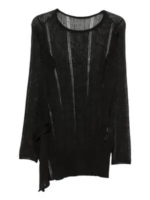 Yohji Yamamoto Asymmetric Hem Sweater - Black