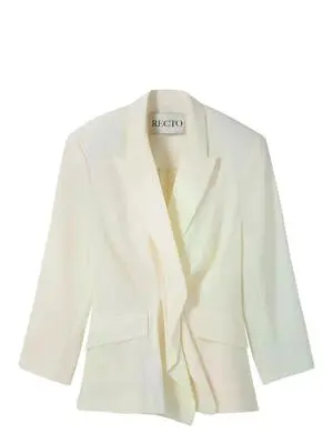 RECTO Draped-Detail Blazer