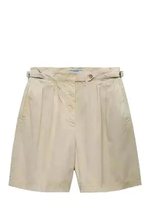 Prada Garment-dyed Old Gabardine Bermuda Shorts - Neutrals