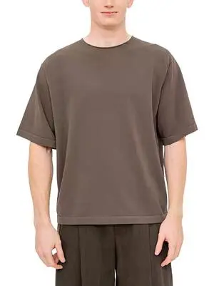 DEVOA Short-sleeve Knit T-shirt - Brown