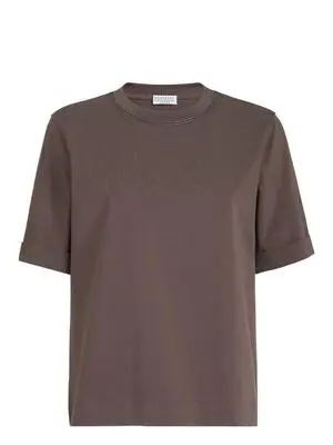 Brunello Cucinelli Cotton T-shirt - Brown