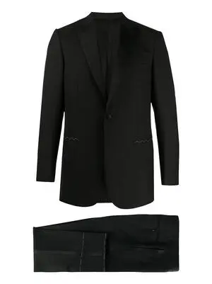 Brioni Wool Single-breasted Suit - Black