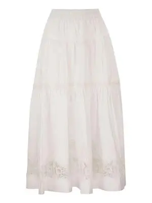 MAURIZIO Ruffled Midi Skirt