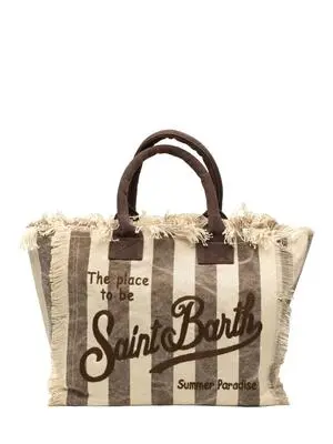 MC2 SAINT BARTH Colette Striped Bag - Brown