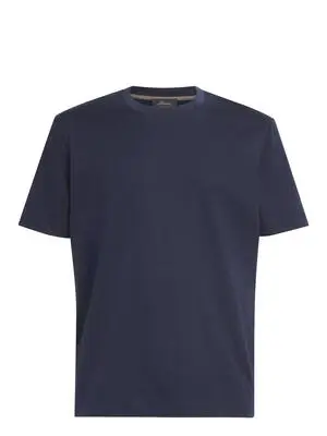 Brioni Cotton Short-sleeve T-shirt - Blue