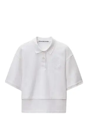 Alexander Wang Oversized High-low Polo Top - White