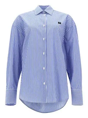 MSGM Shirt With Logo - Blue