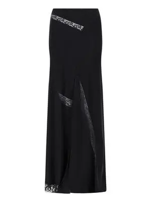 MSGM Skirt With Lace Detailing - Black