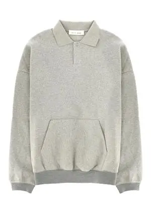 Fear Of God Felpa "signature 90's" Con Colletto Polo - Grey