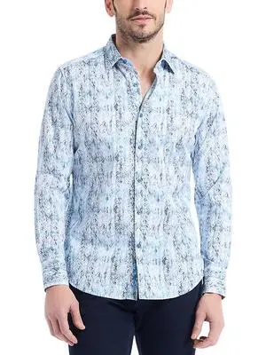 Robert Graham Alahmar Abstract Pattern Shirt - Light Blue