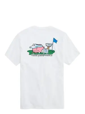 Vineyard Vines Golf Whale Pocket T-shirt - White Cap