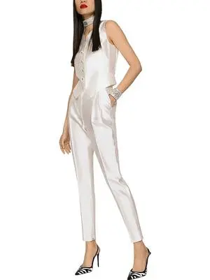 Dolce & Gabbana Dolce & Gabbana Shantung Silk Tailored Pants W