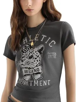 Dolce & Gabbana Printed Jersey T-shirt - Grey