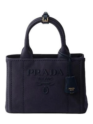 Prada Jardiniere Small Cotton Canvas Tote - Blue