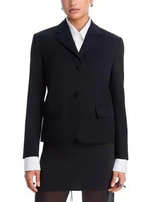 JIL SANDER Slim Cropped Blazer - Black