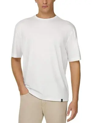 Boggi Milano Relaxed Fit Pima Cotton Crewneck T-shirt - White