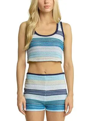 ELEVATOR DISCO Cassandra Crop Top - Blue Multi