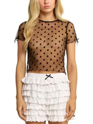 ELEVATOR DISCO Mood Swings Lace Top - Black