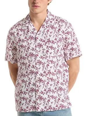 Michael Kors Floral Camp Shirt - White