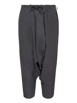 Yohji Yamamoto Drop-Crotch Sarouel Trousers Grey