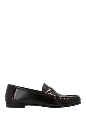 Chloé Logo-appliqué Leather Loafers - Brown