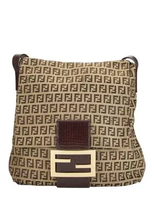 Fendi Zucchino Messenger Bag - Brown