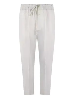 Rick Owens Drawstring Waist Tapered Leg Track Pants - Grey