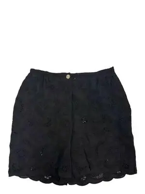 MERCI Lace Scalloped-Hem Shorts