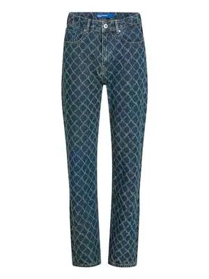 Karl Lagerfeld Argyle Straight-leg Jeans - Blue